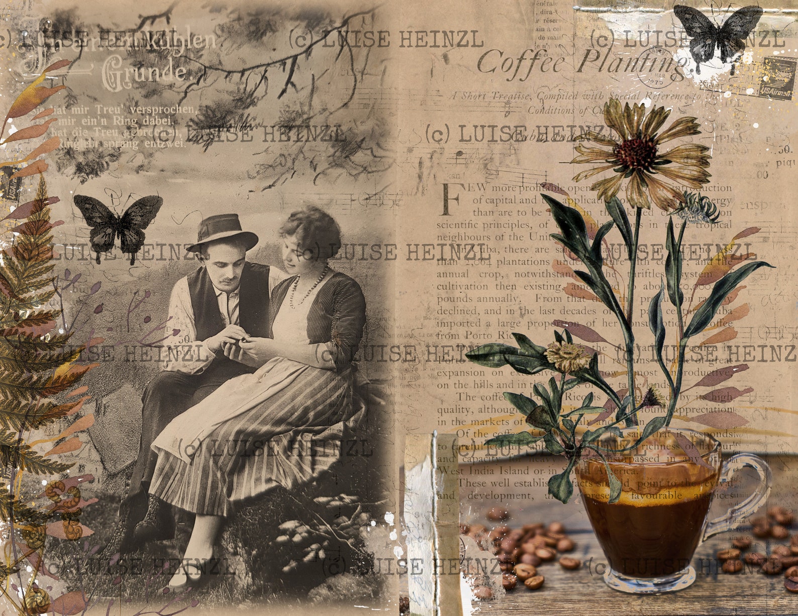 Vintage Coffee Printable Paper Sheets for Junk Journal Junk - Etsy