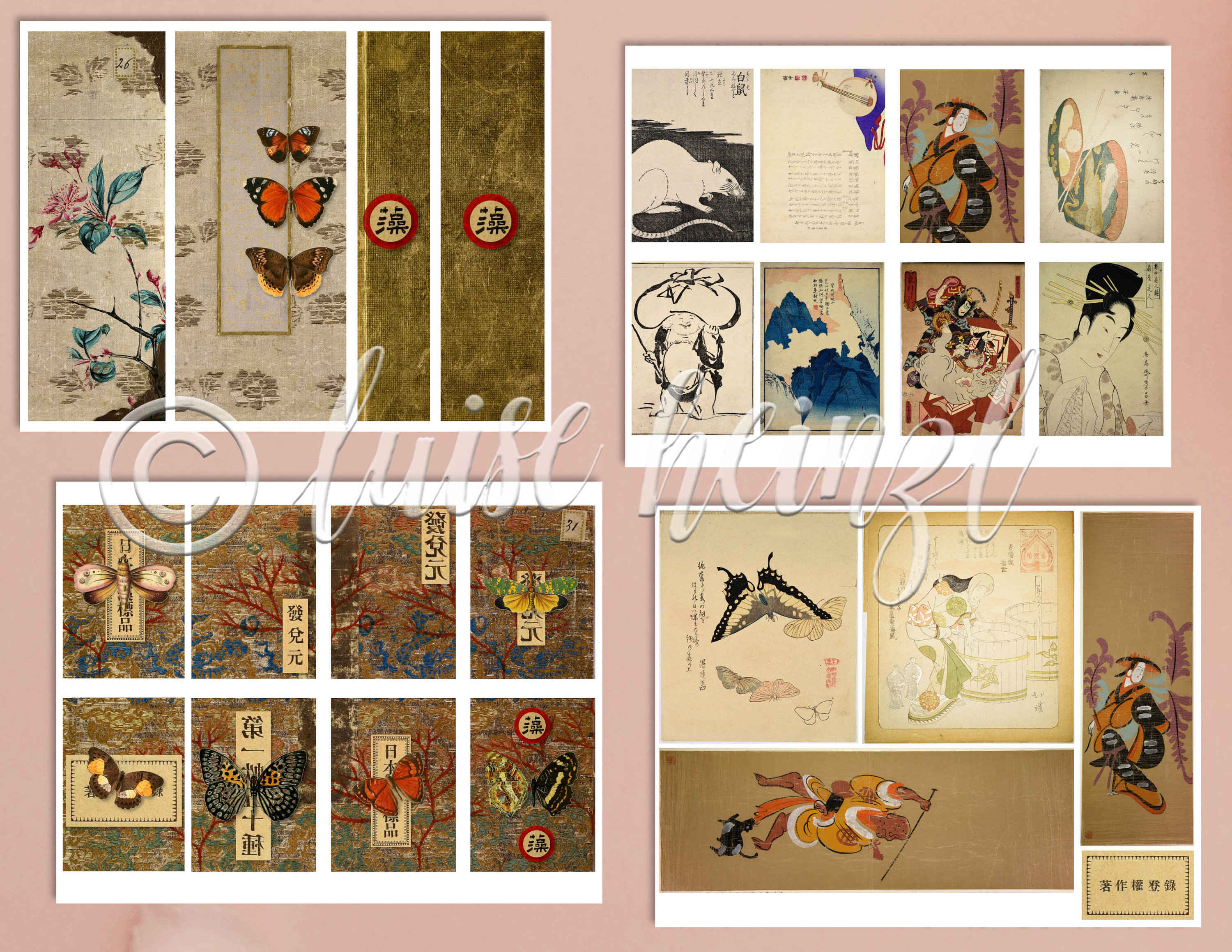 JAPANESE LOVE SONG Ephemera Add On, Japan Junk Journal Ephemera, Asia ...