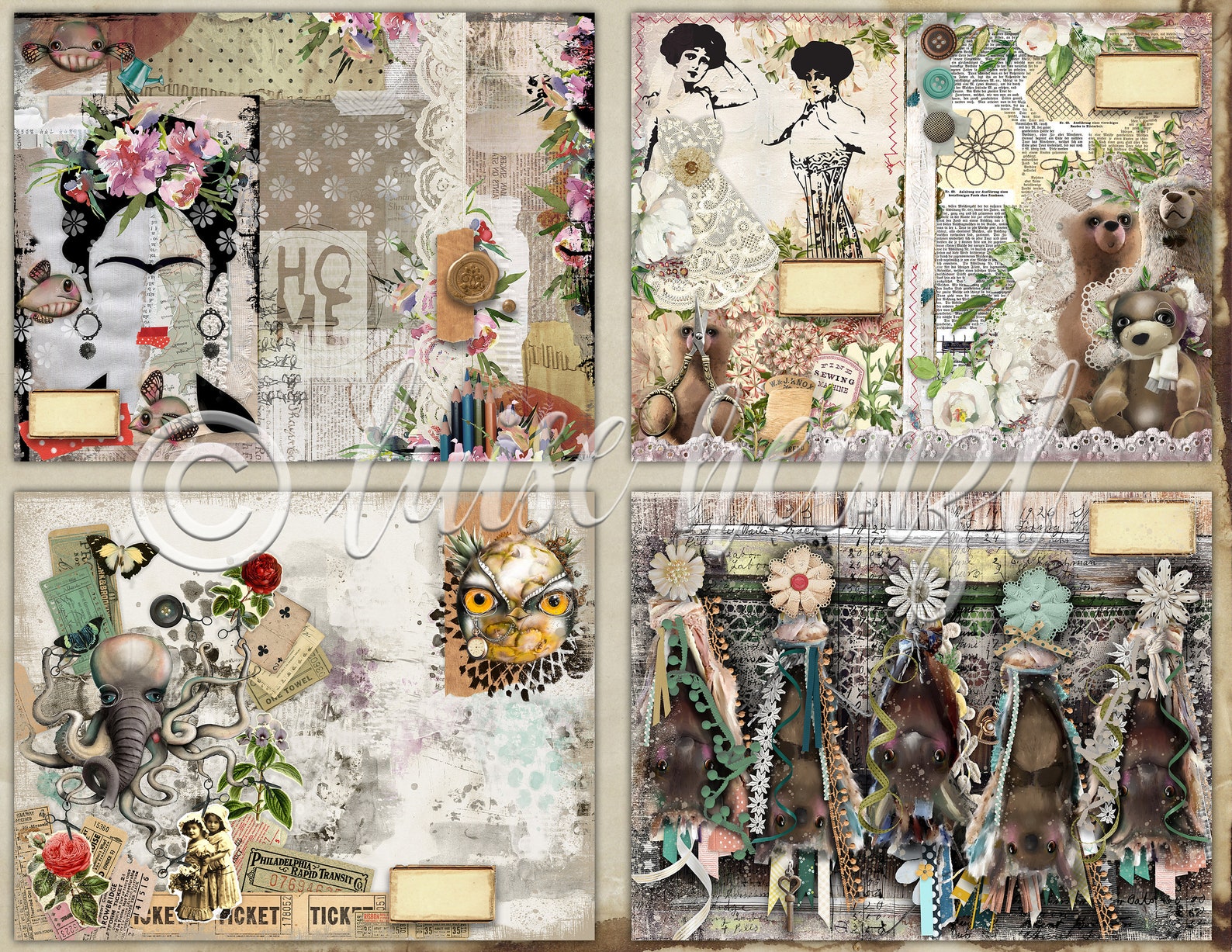 Junk Journal Paper Digital Notebook Printable Pages for Junk - Etsy