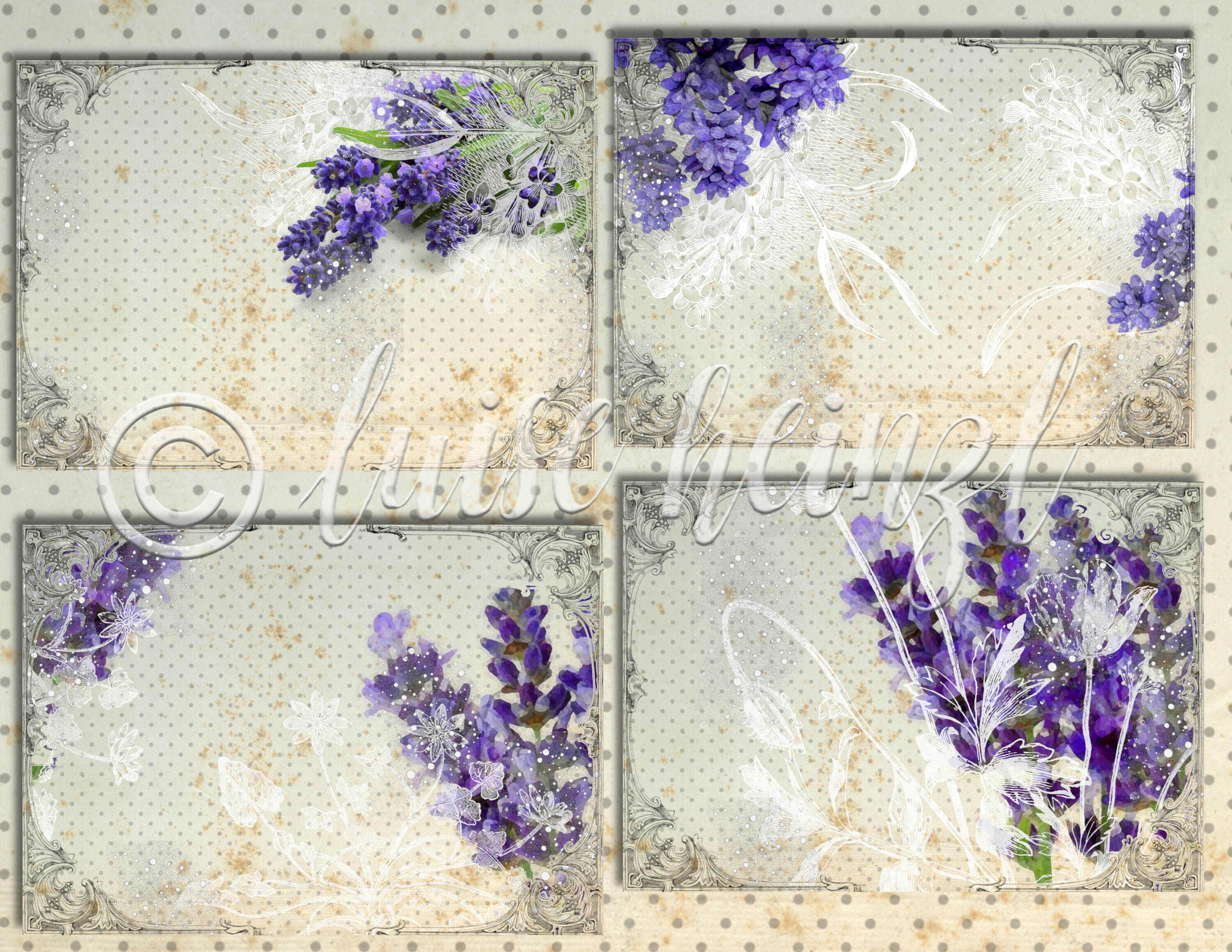 Lavender Junk Journal Kit Printable Journal Kit Digital - Etsy