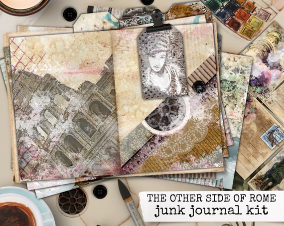 The OTHER SIDE of ROME Journal Kit Italy Ephemera Postcards - Etsy