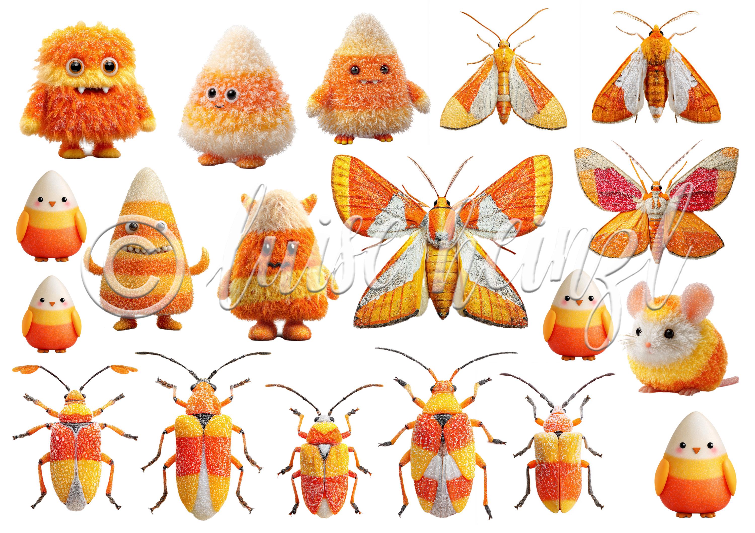 CANDY CORN SHENANIGANS Fussy Cut Ephemera Pack, Sweet Candy Corn ...