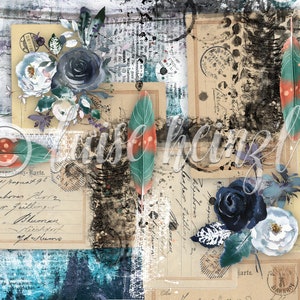 Vintage Collage Junk Journal Pages, Collage Junk Journal Kit, Collage ...