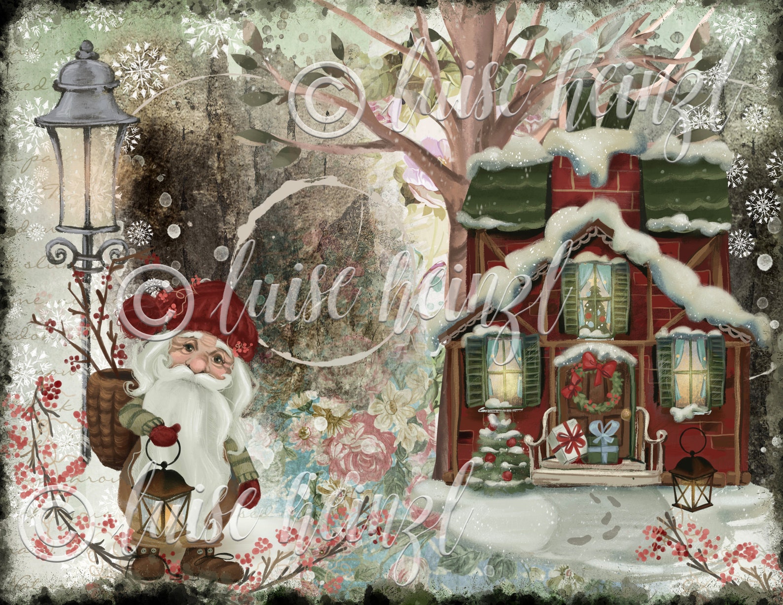 Christmas Junk Journal Pages Digital Paper for Scrapbook | Etsy