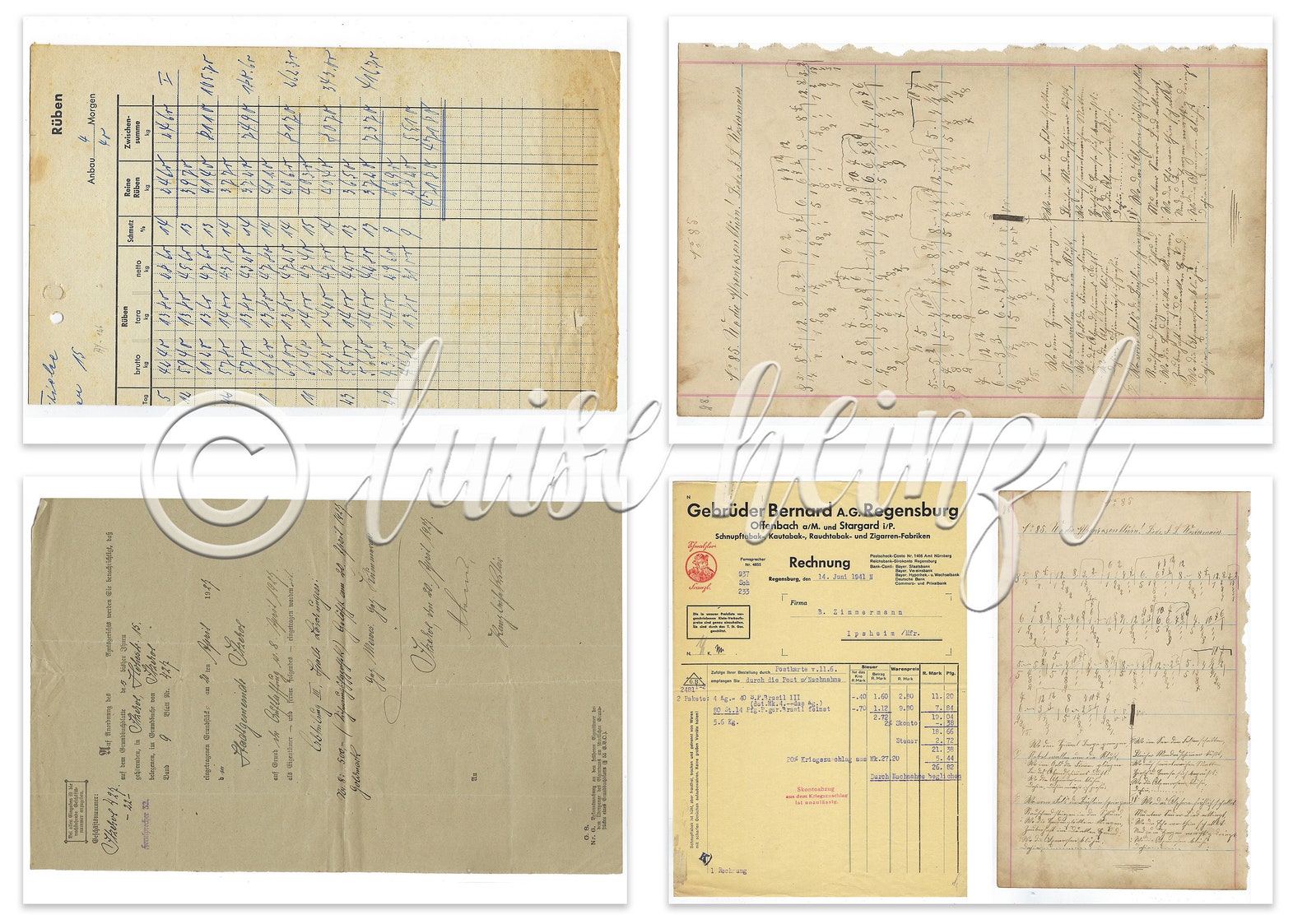 Vintage German Documents Ledger Paper Digital Printable - Etsy