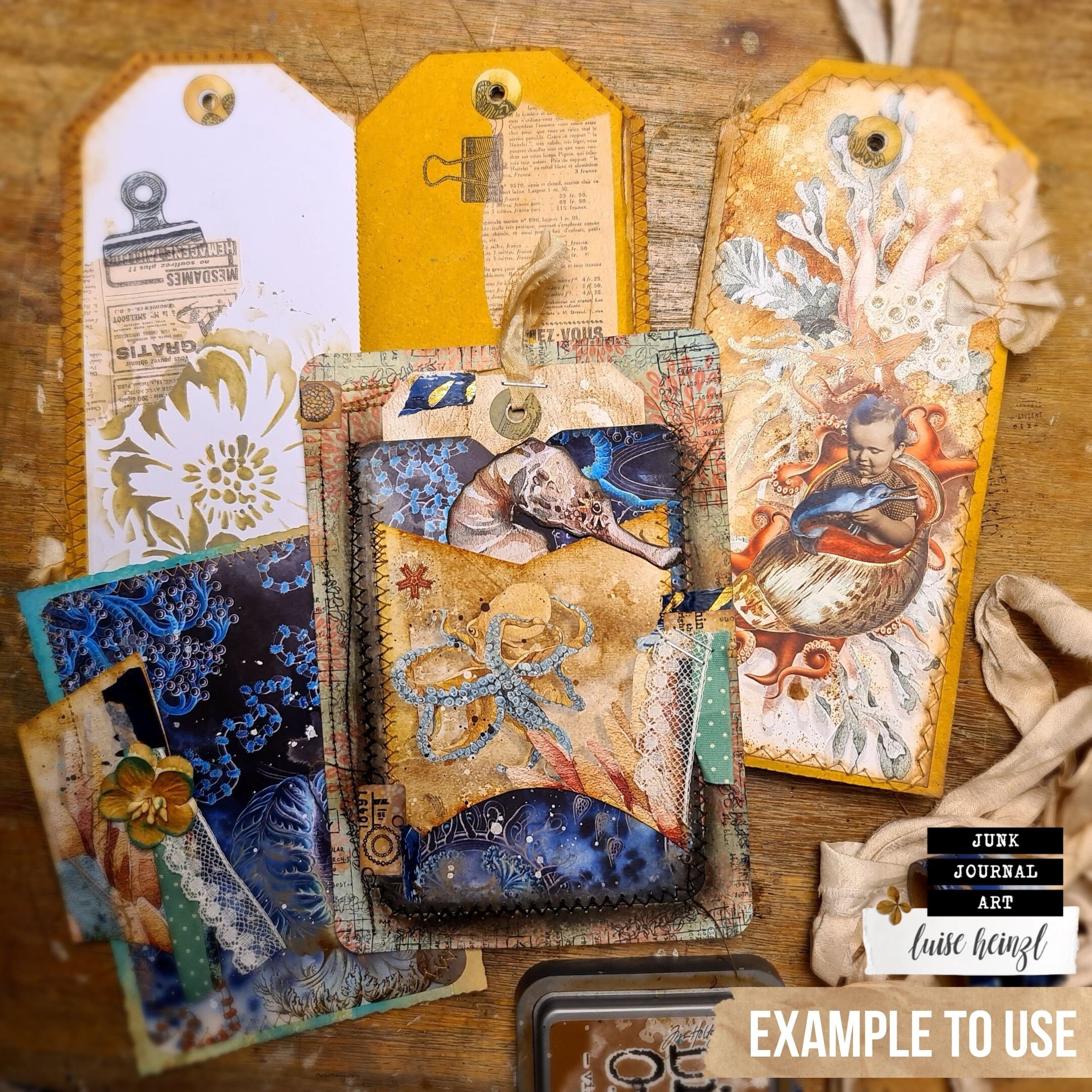 OCEAN EYES Junk Journal Ephemera Digital Printable Ephemera - Etsy