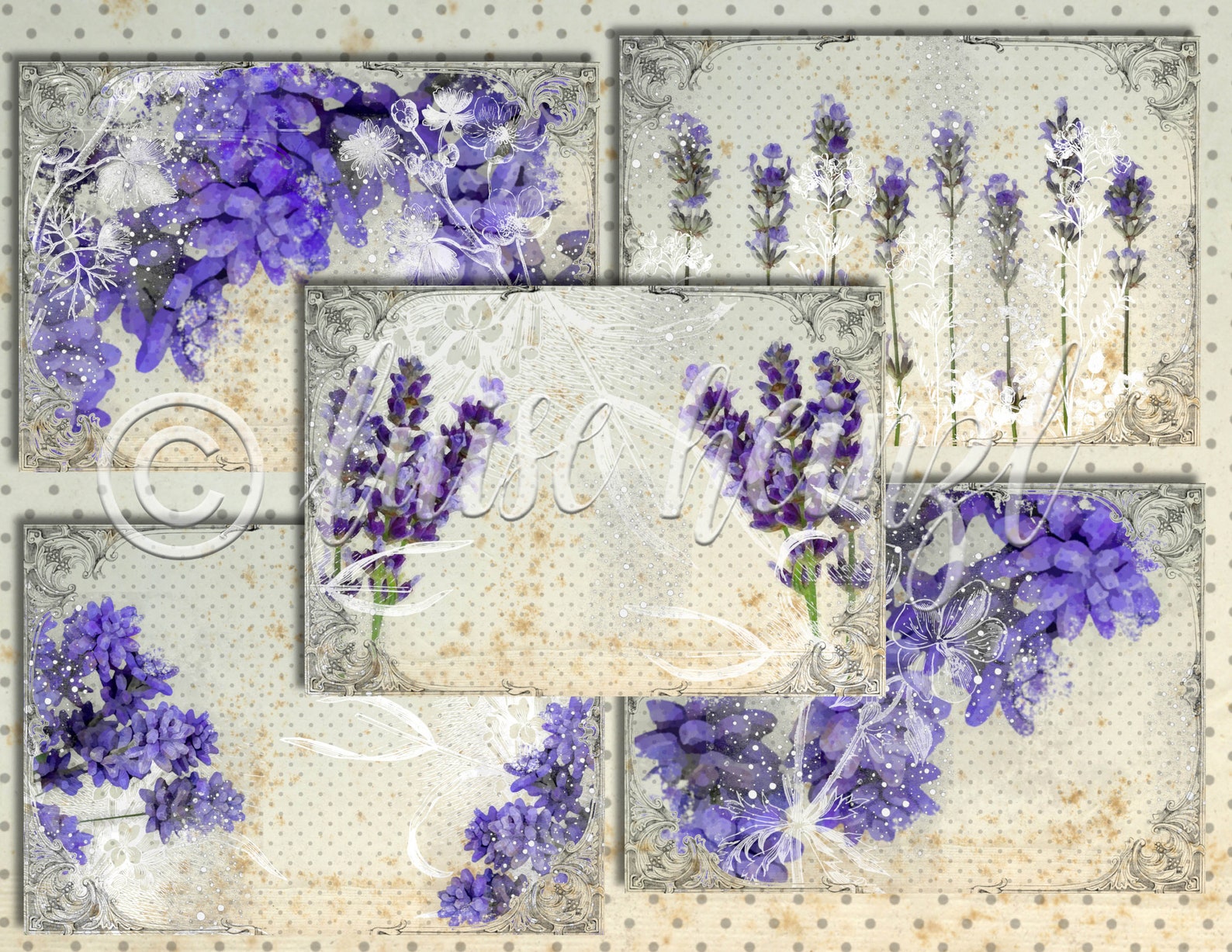 Lavender Junk Journal Kit Printable Journal Kit Digital - Etsy