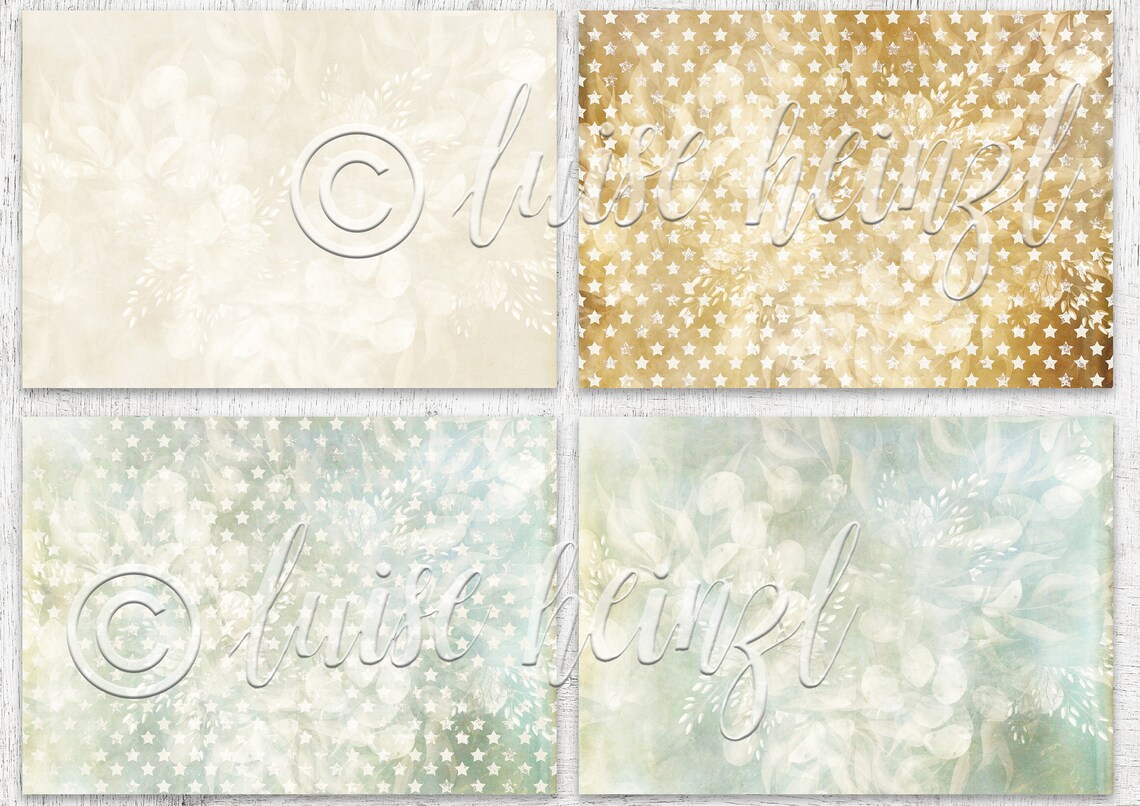STEAMY FLORAL SMOKE Journal Backgrounds Botanical Journal Paper Set for ...