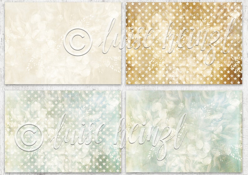 STEAMY FLORAL SMOKE Journal Backgrounds Botanical Journal Paper Set for Junk Journals, Vintage ...