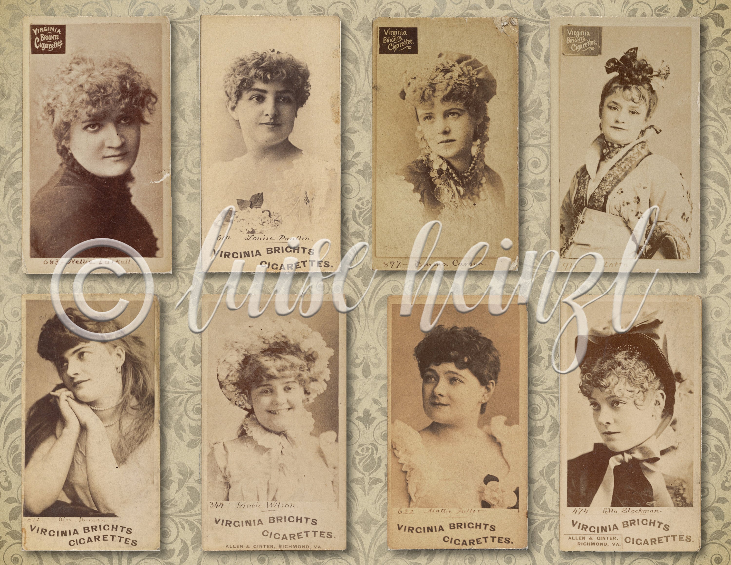 Vintage Ladies Cigarette Cards Vintage Ladies Cards - Etsy