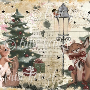 Christmas Junk Journal Pages, Digital Paper for Scrapbook, Gluebook ...