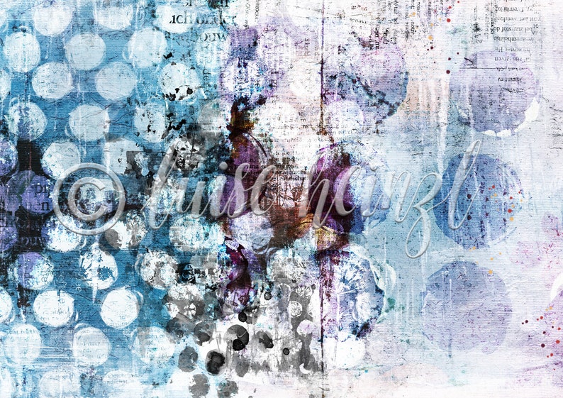 Mixed Media Gelli Print Junk Journal Pages Junk Journal Kit - Etsy