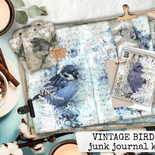 Nostalgic Birds Junk Journal Kit Digital Printable Download - Etsy