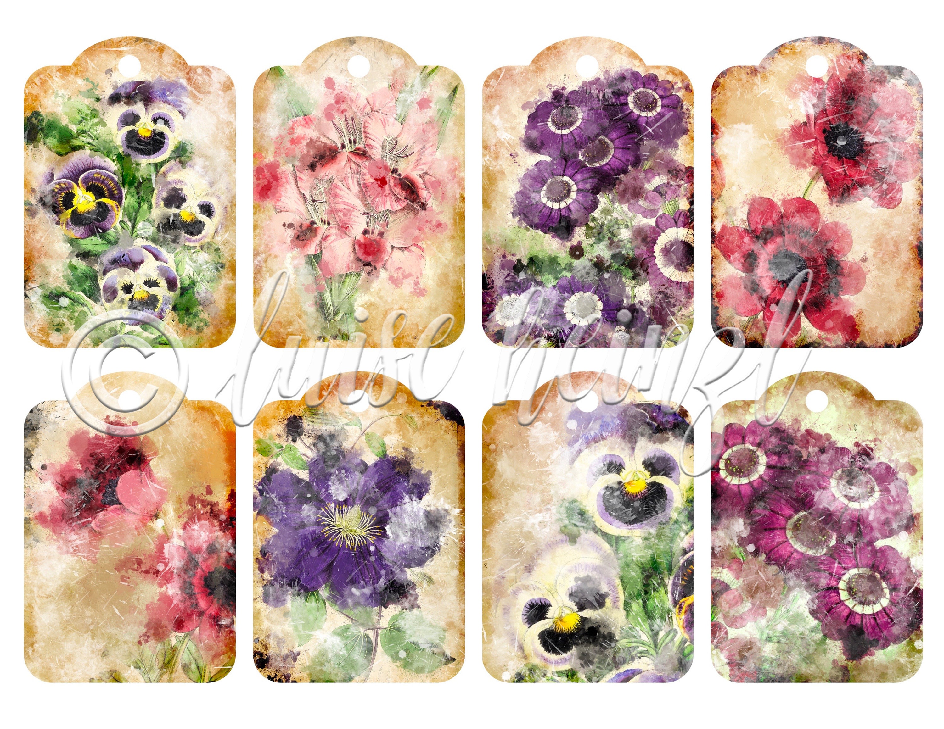 Ephemera for Junk Journals & Scrapbook Rose Flower Botanical - Etsy