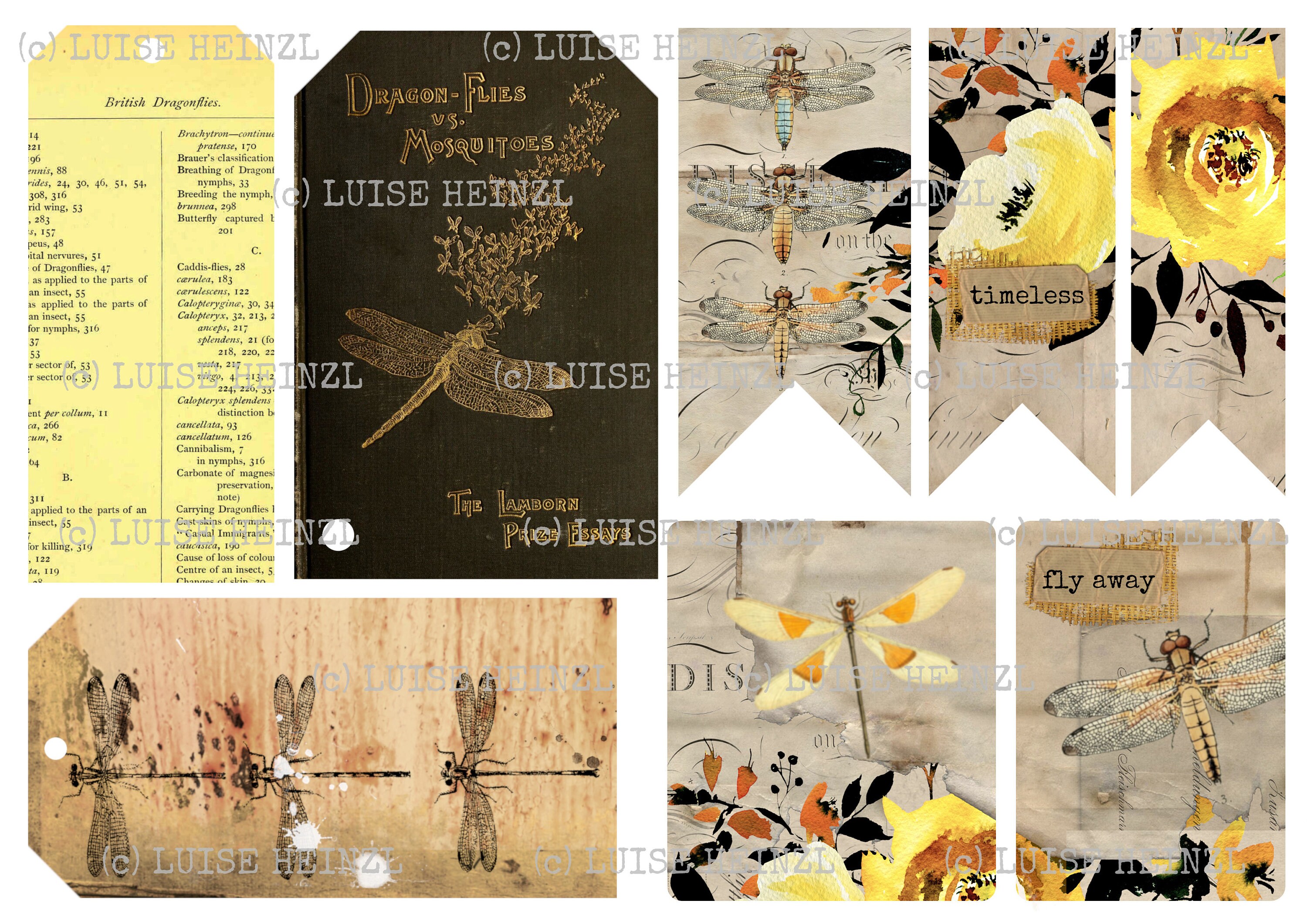 Dragonfly Junk Journal Kit, Dragonfly Lover's Notebook, Download ...