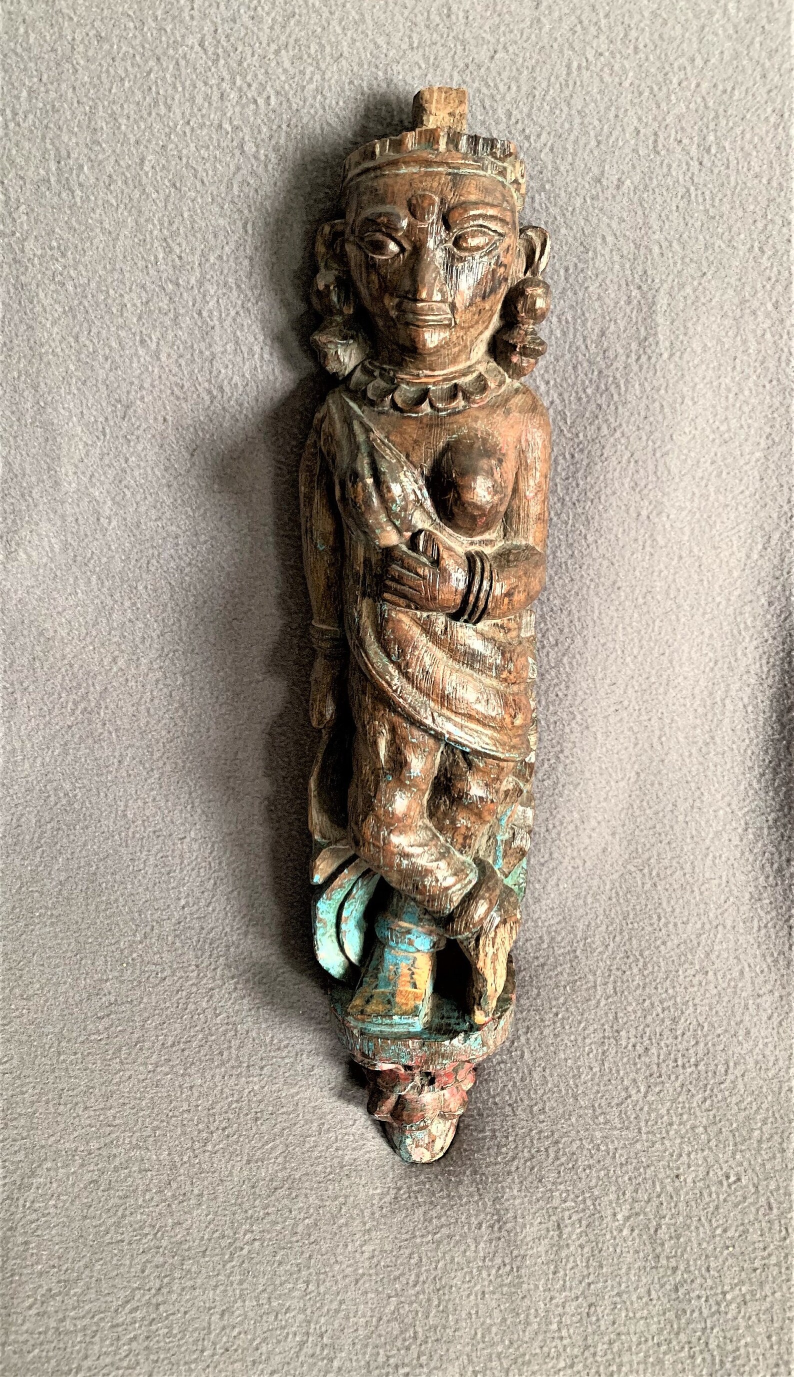 Large Antique Wood Carving of a Goddess. - Etsy