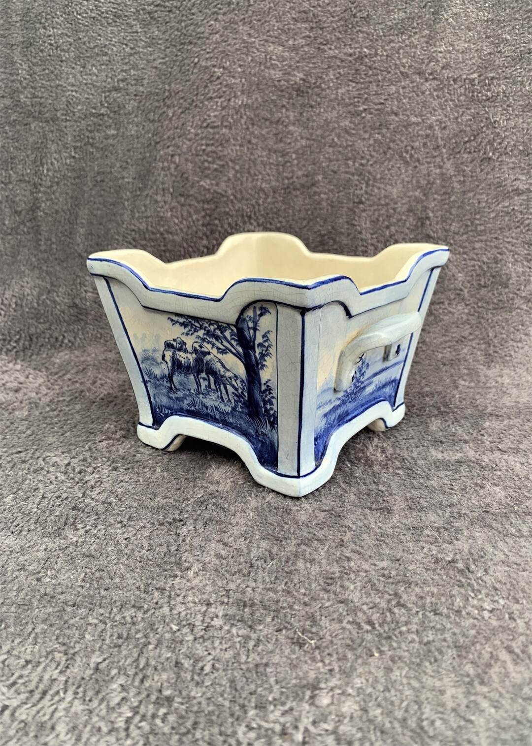 Small Antique Delft Planter 1800s - Etsy