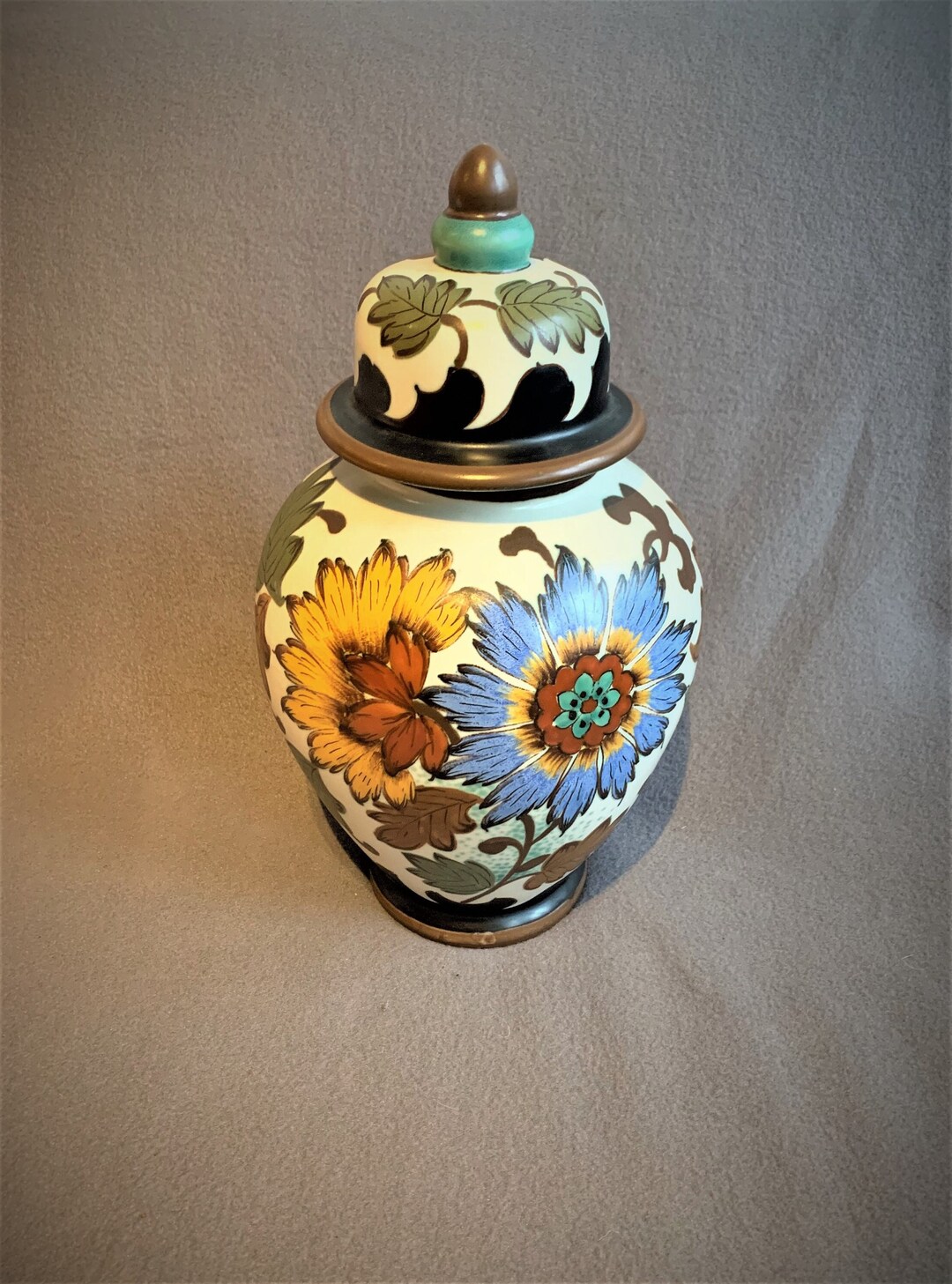 Royal Gouda Large Art Nouveau Vase Floral Decor Hand Painted - Etsy