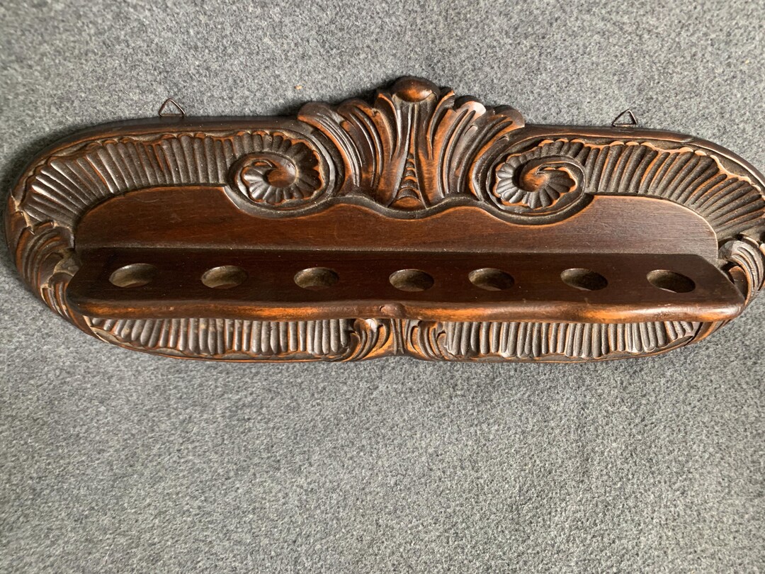 Vintage Wooden Pipe Rack Wall Hanger - Etsy