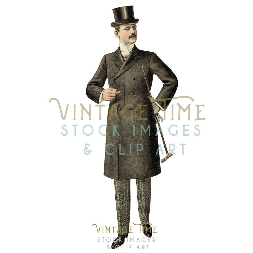 Vintage Dapper Gentleman Ilustración Clip Art 300dpi Arte imprimible ...