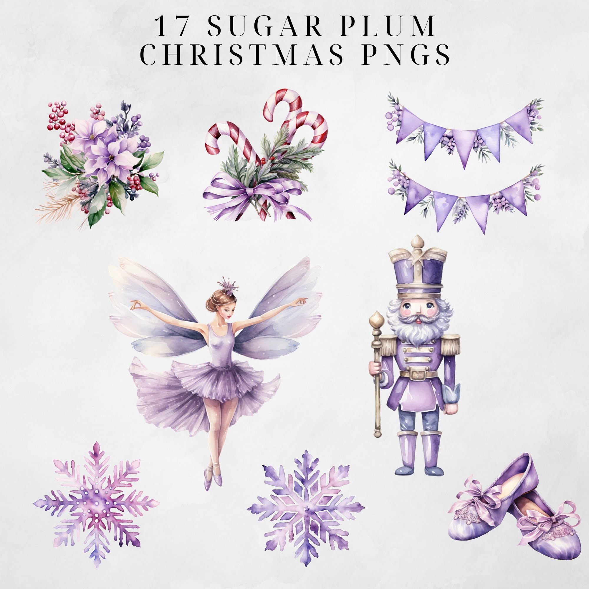 Christmas Clipart Sugar Plum | Commercial Use | Instant Digital Download | Ballerina Nutcracker ...