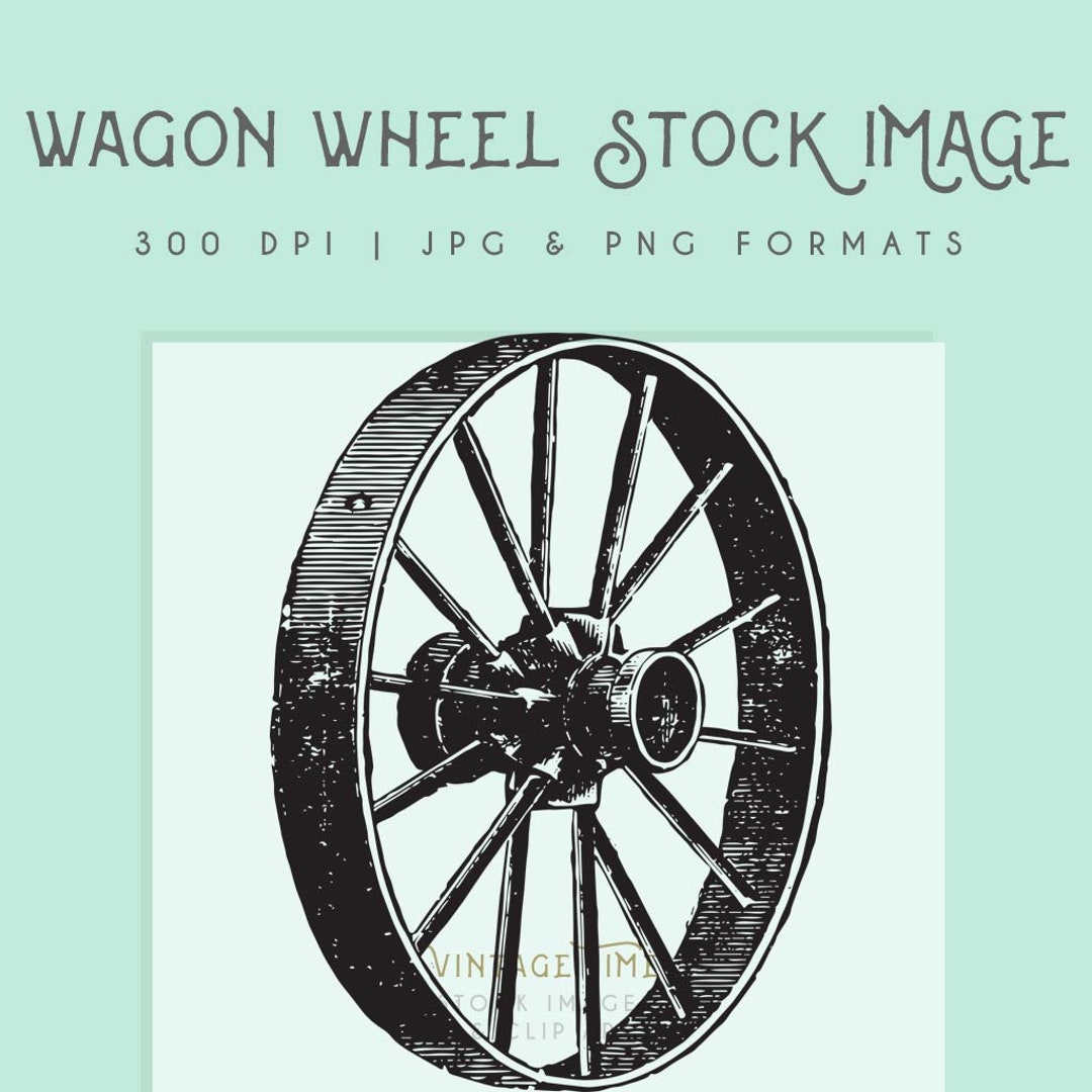 Clipart Wagon Wheel Image, Instant Download, Digital Clip Art, Home ...