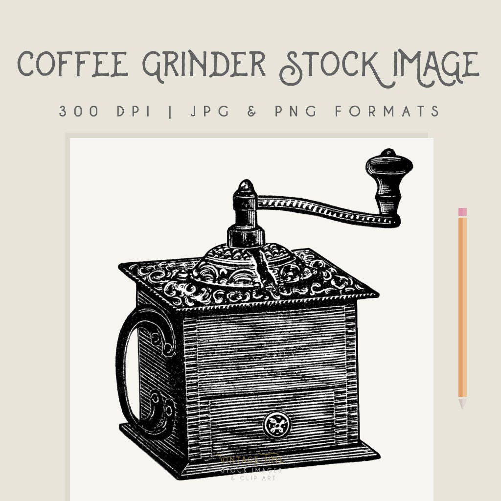 Coffee Grinder Clip Art Image, Coffee Wall Art, Home Decor, Coffee Logo ...
