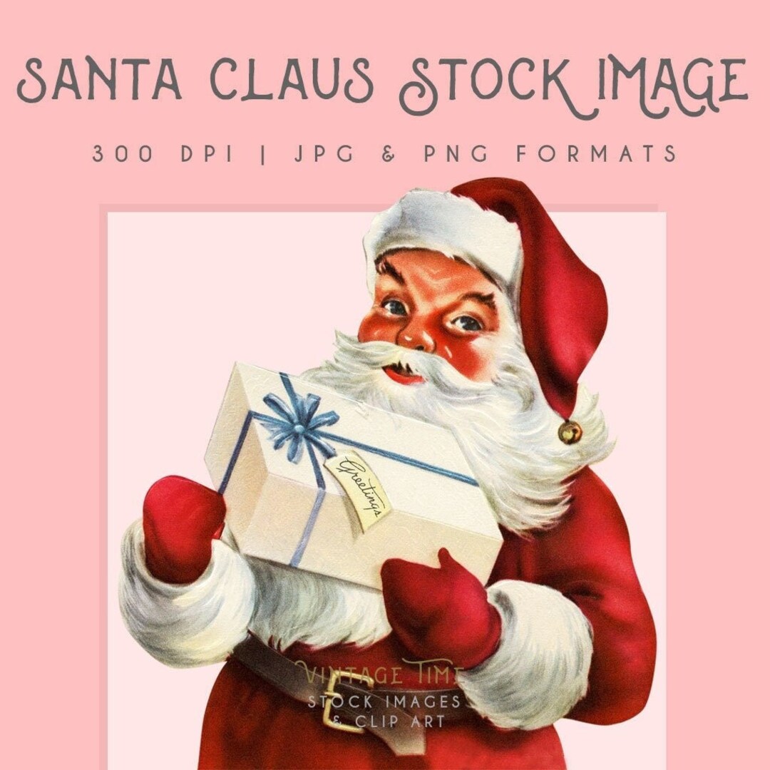 Santa Claus Clipart Image, Christmas Graphic, Digital Download, Digital ...