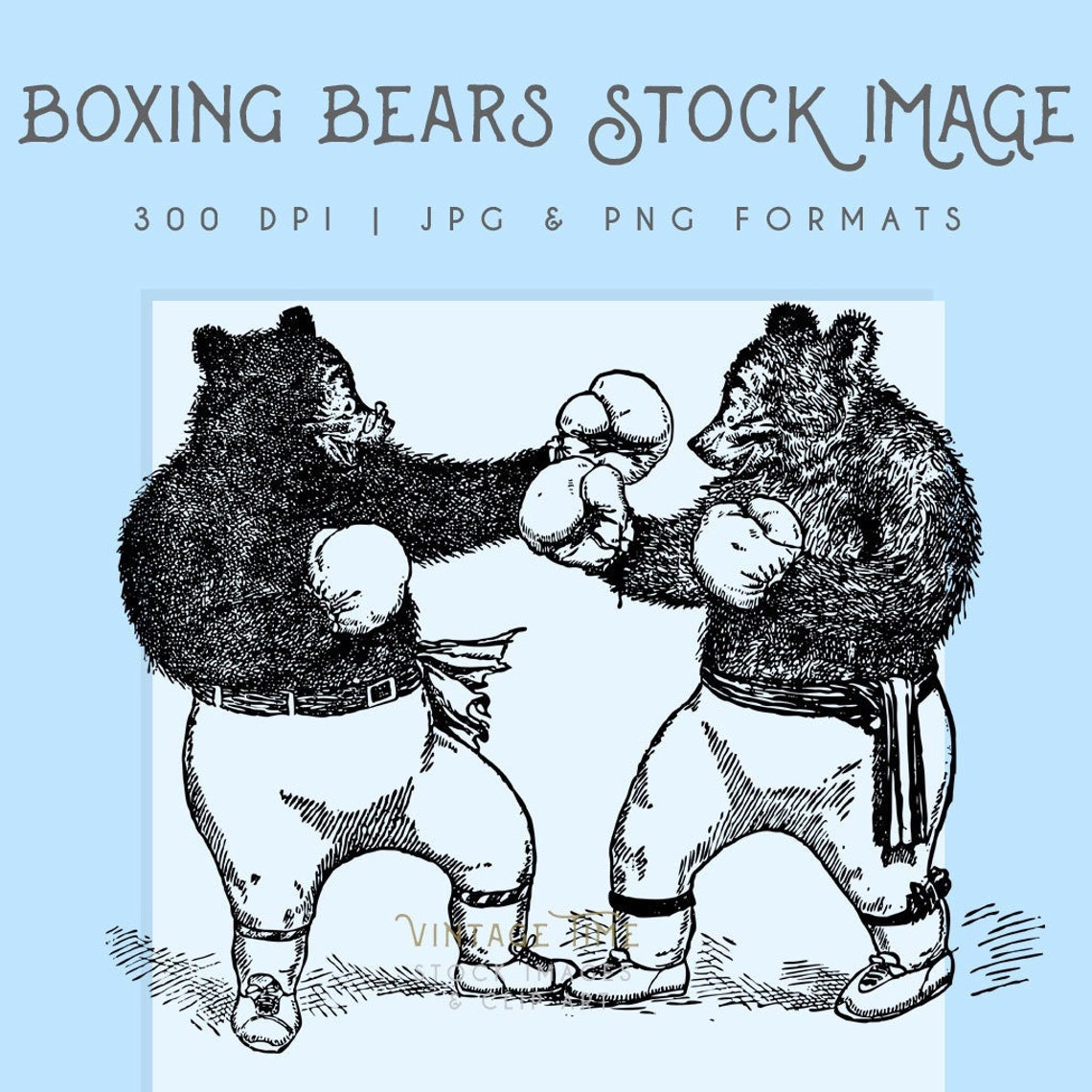 Boxing Bears Clipart Image Vintage Kids Print Bear Clipart - Etsy Australia