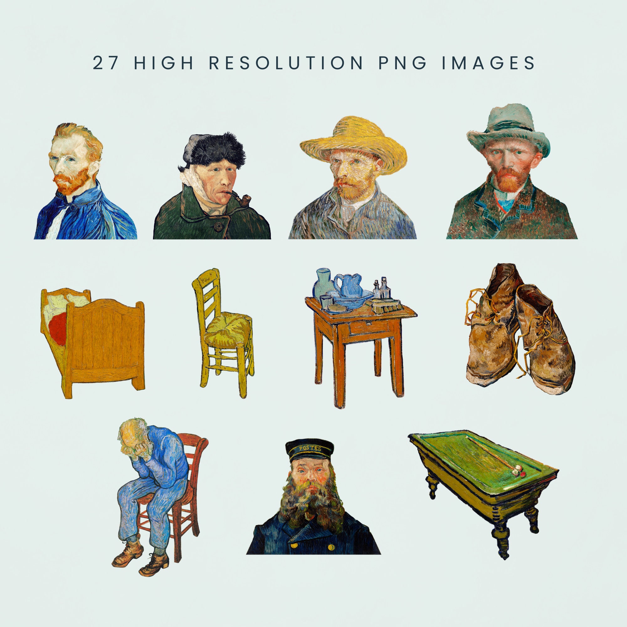 Van Gogh Clipart | Van Gogh Style | Starry Night | Van Gogh Png | Art ...