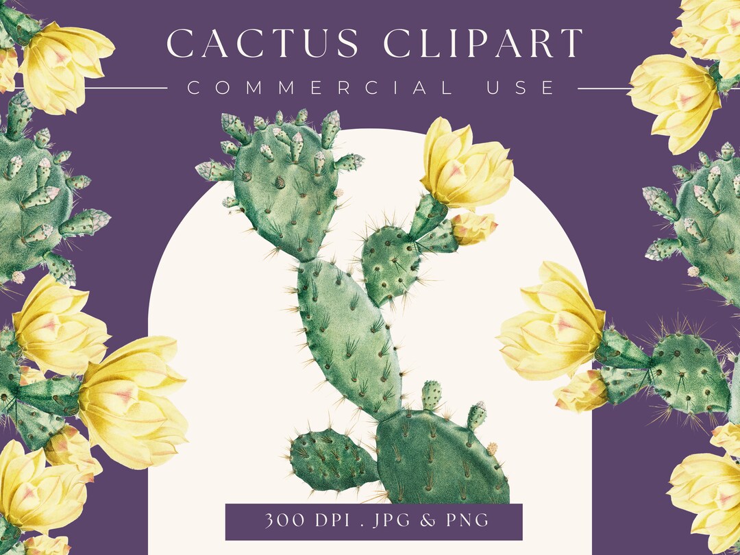 Cactus Clipart, Instant Download Cactus Print, Cactus Clip Art ...