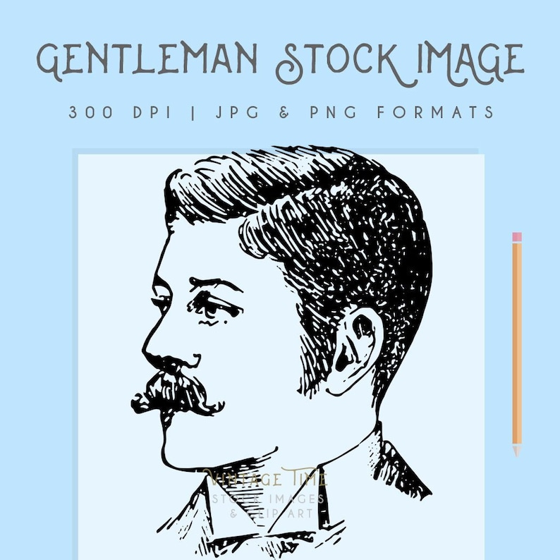 Clipart Man, Gentleman, Moustache, Digital Clipart, Digital Download ...
