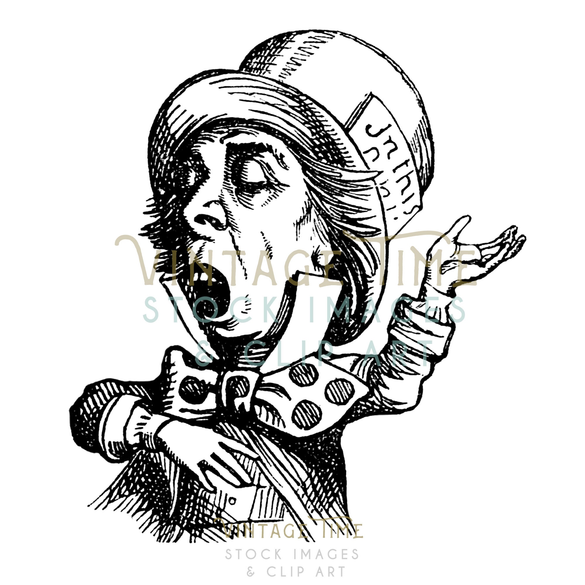 Mad Hatter Clipart Image Alice in Wonderland Clip Art Stock Image ...