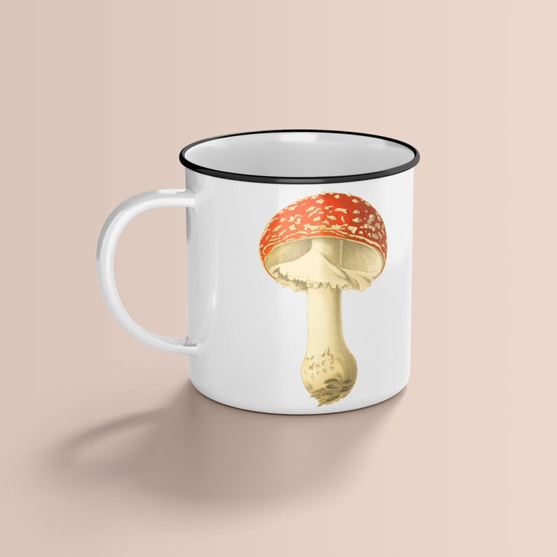 Red Mushroom Clipart Image Instant Download Mushroom Print - Etsy