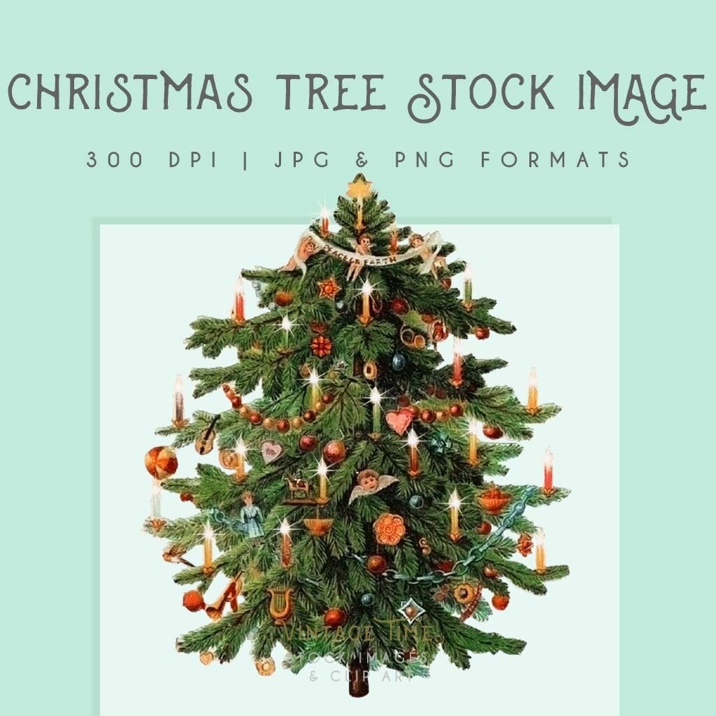 Christmas Tree Clipart Image, Christmas Graphic, Digital Download ...