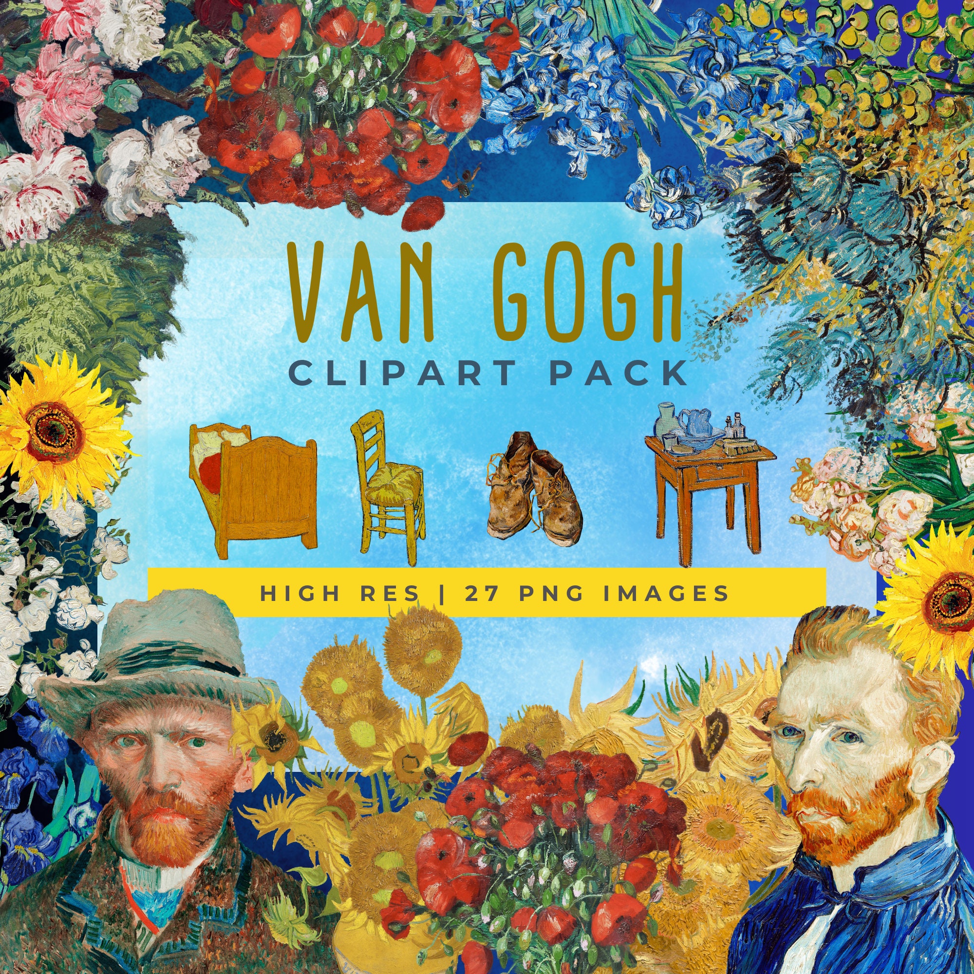 Van Gogh Clipart | Van Gogh Style | Starry Night | Van Gogh Png | Art ...