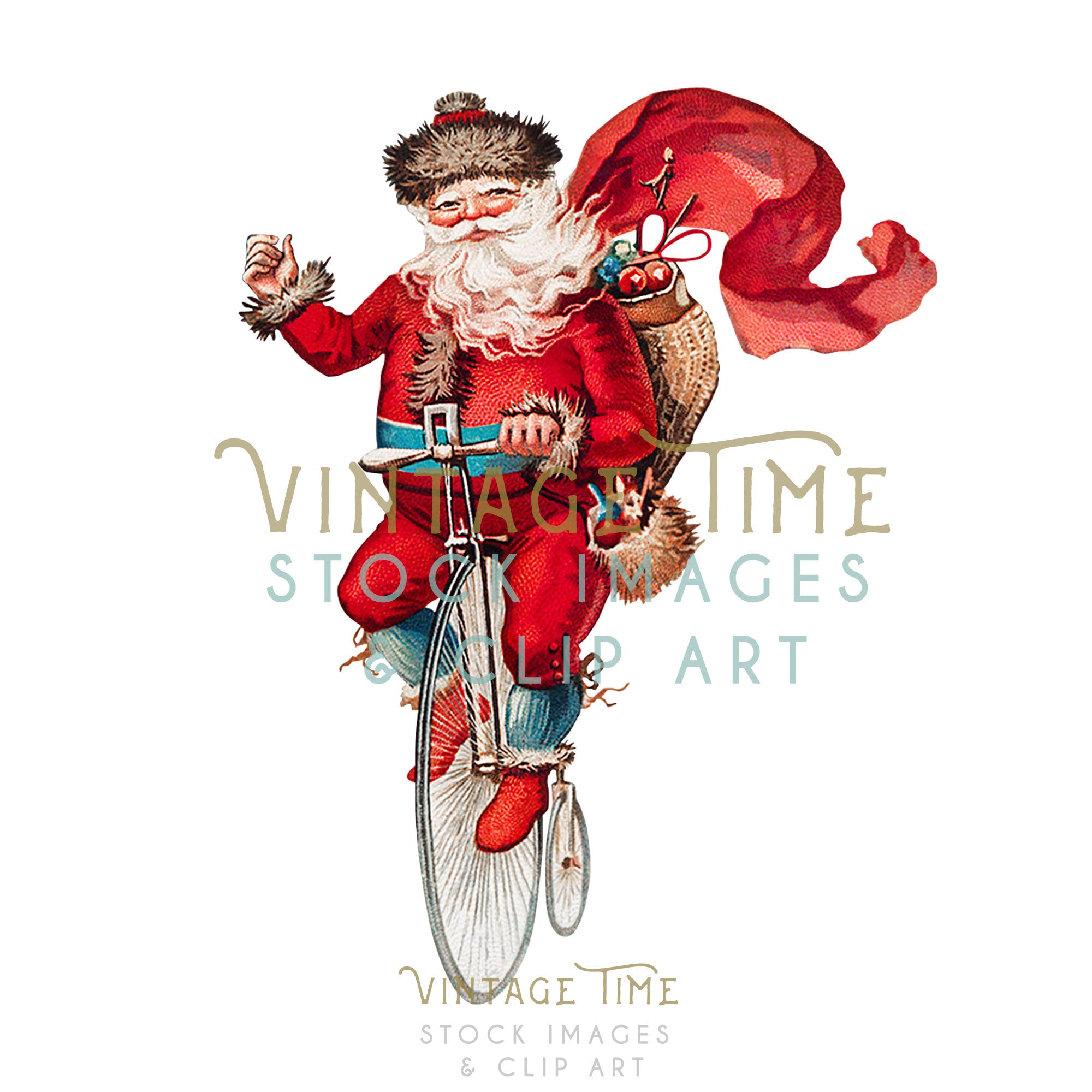 Vintage Santa Claus Clipart Image, Christmas Graphic, Digital Download ...