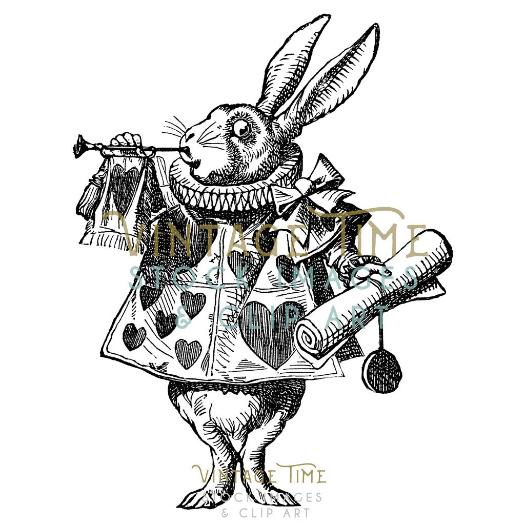 Alice In Wonderland Rabbit Clipart