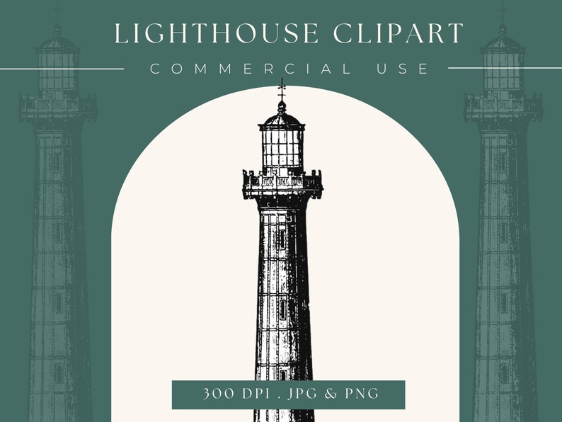 Lighthouse Clipart, Instant Download, Light House Printable, Lighthouse ...