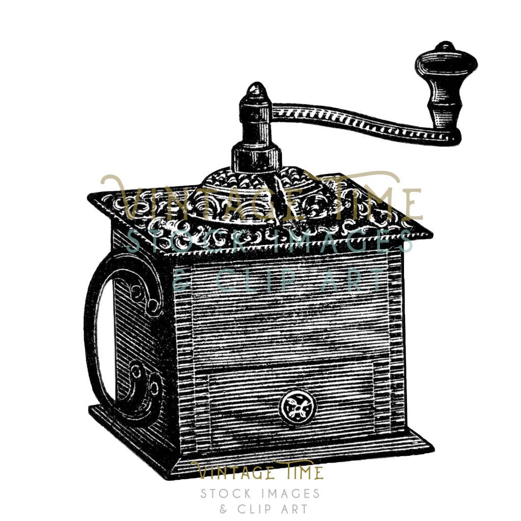 Coffee Grinder Clip Art Image, Coffee Wall Art, Home Decor, Coffee Logo ...