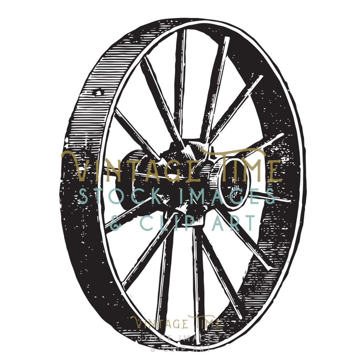 Clipart Wagon Wheel Image, Instant Download, Digital Clip Art, Home ...