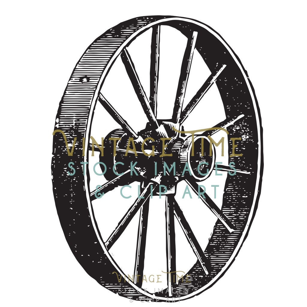 Clipart Wagon Wheel Image, Instant Download, Digital Clip Art, Home ...