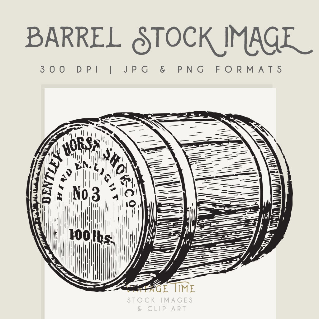 Vintage Barrel Clipart Image Instant Download Barrel Print - Etsy Australia