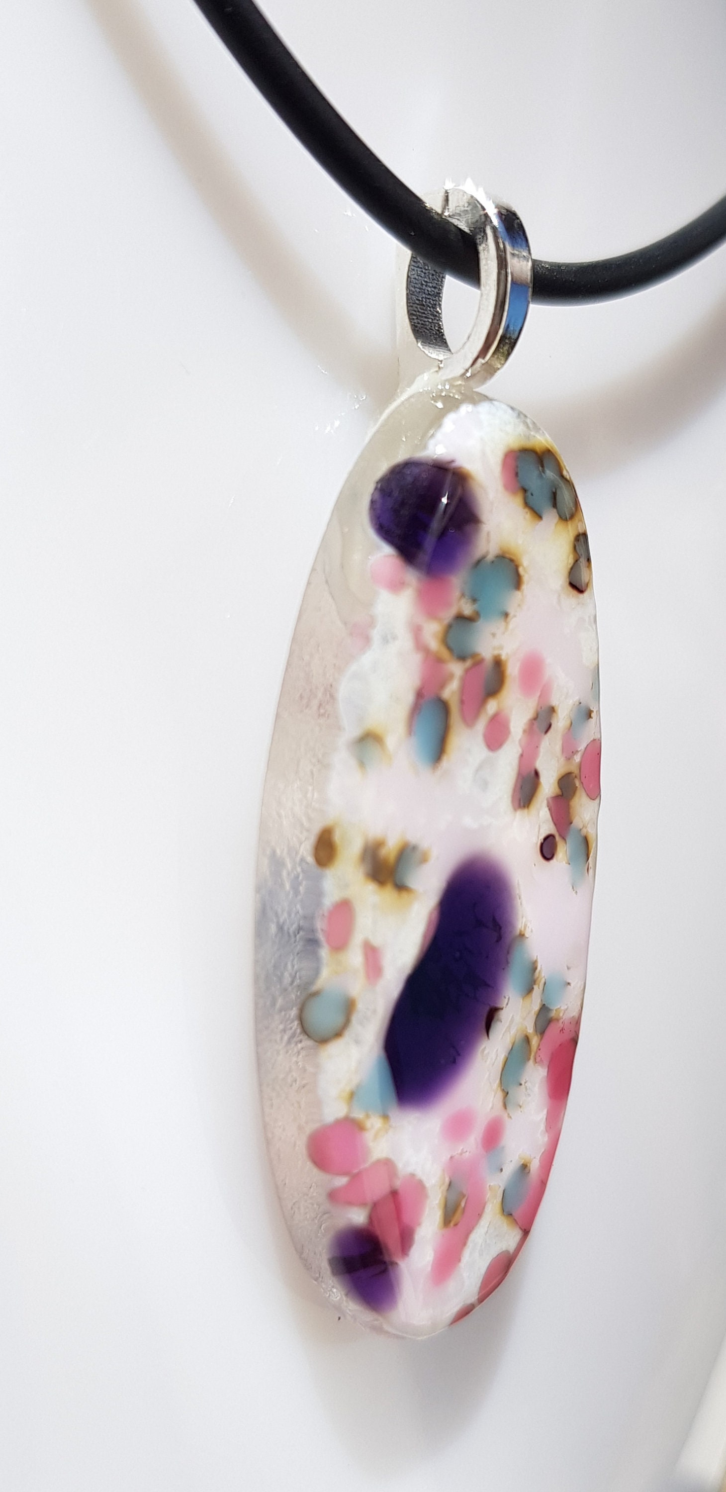 Reactive Fused Glass Pendant Unique Jewellery Fused Glass - Etsy