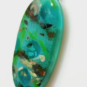 Reactive Fused Glass Pendant, BOHO, OOAK, Necklaces for Women, Wearable ...