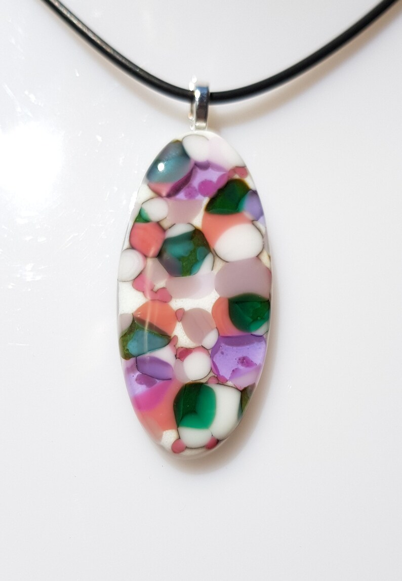 Reactive Fused Glass Pendant BOHO Jewelry One of a Kind - Etsy UK