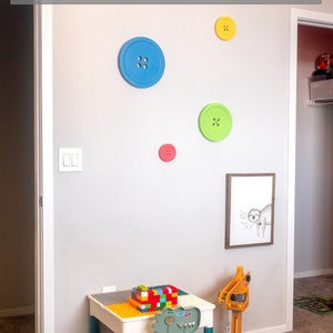 Giant Buttons, Sewing Room Décor, 4 to 11” Wide, Perfect for Craft Room ...