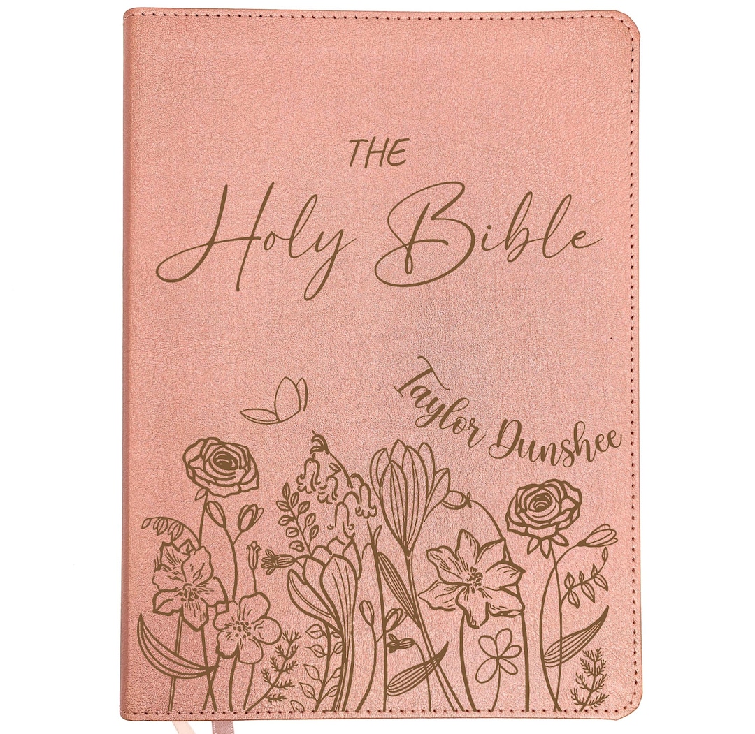 Personalized CSB Journaling Bible | Rose Gold | Custom Engraved Name ...