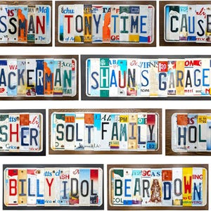 Custom Made License Plate Letter Signs - Spell Out Your Words With ...