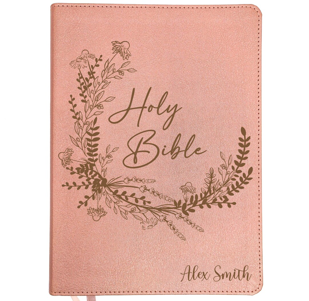 Personalized CSB Journaling Bible | Rose Gold | Custom Engraved Name ...